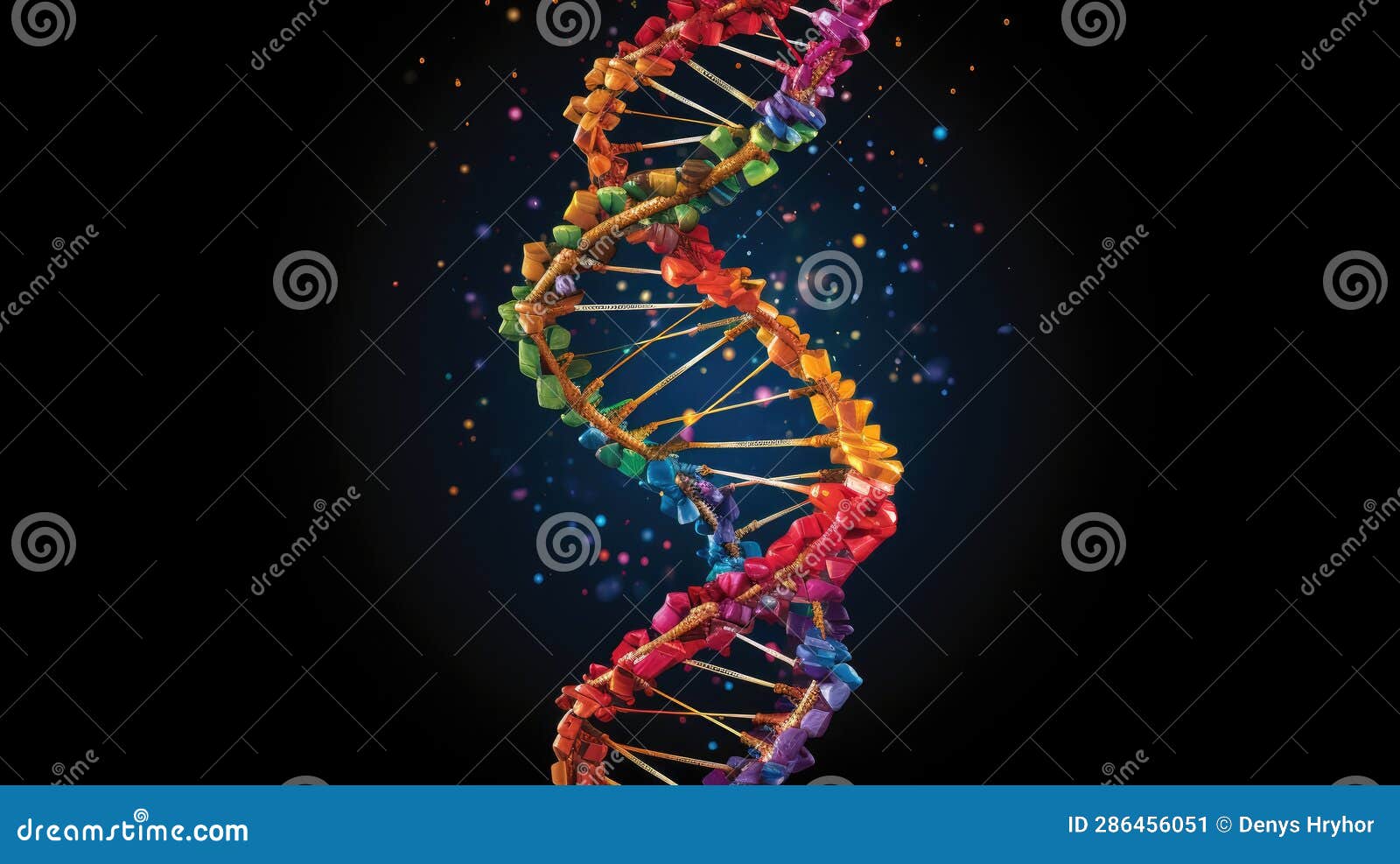 DNA Research Under the Microscope. Genetic Engineering Stock ...