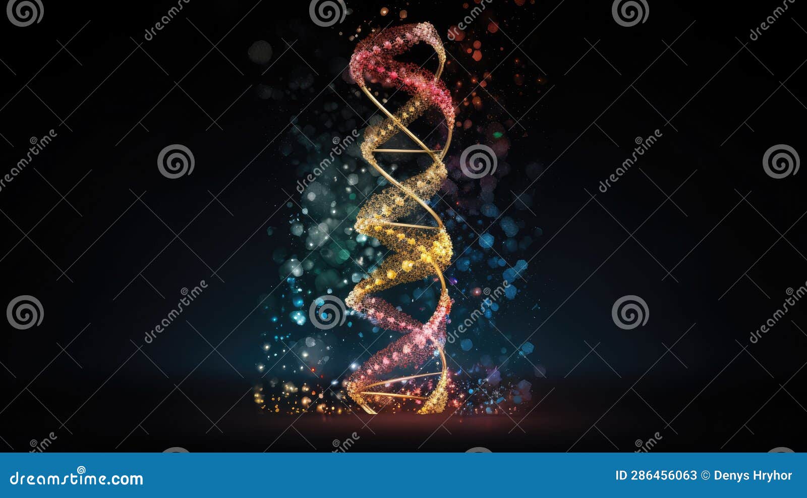 DNA Research Under the Microscope. Genetic Engineering Stock Image ...