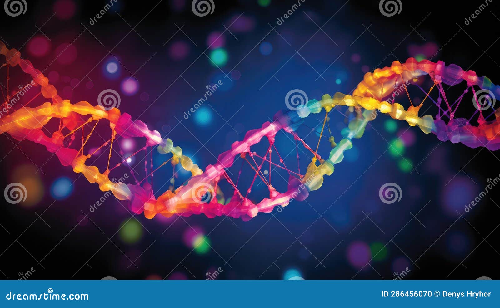 DNA Research Under the Microscope. Genetic Engineering Stock ...