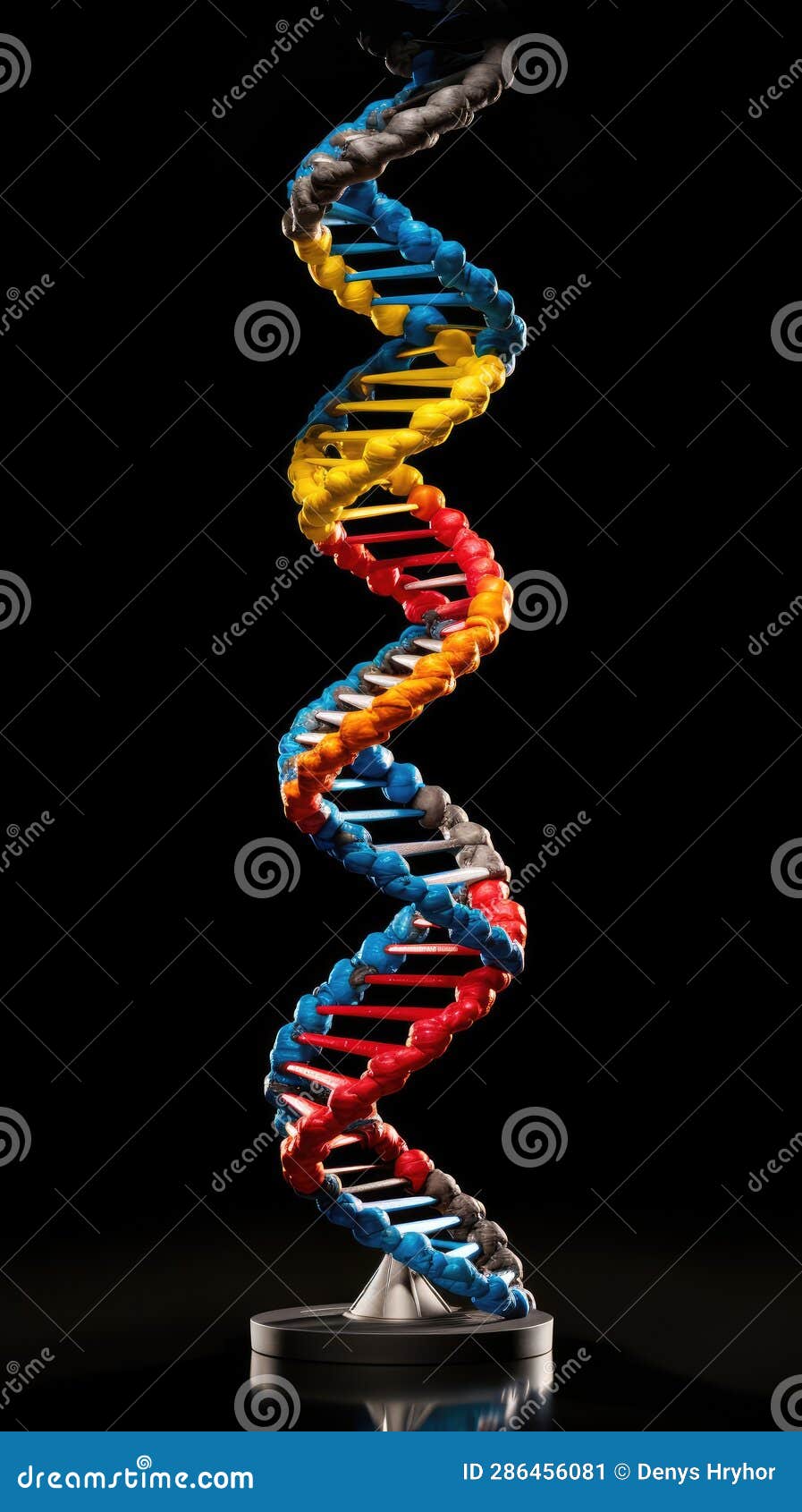 DNA Research Under the Microscope. Genetic Engineering Stock ...