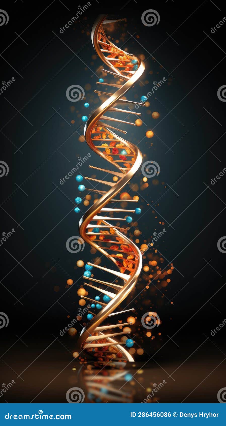 DNA Research Under the Microscope. Genetic Engineering Stock ...