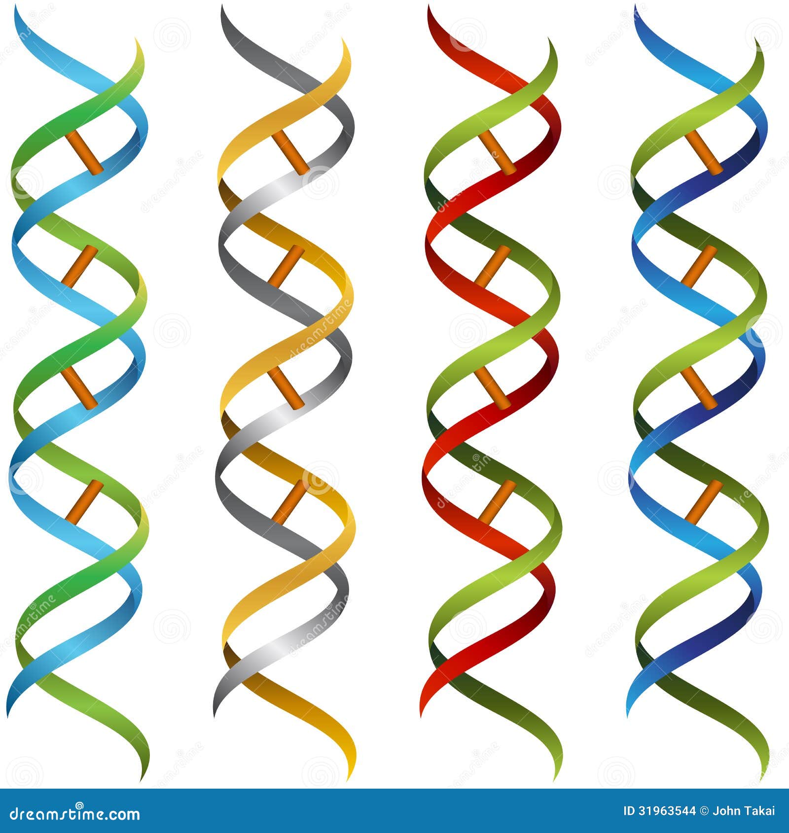 DNA Ribbon Set Stock Images - Image: 31963544