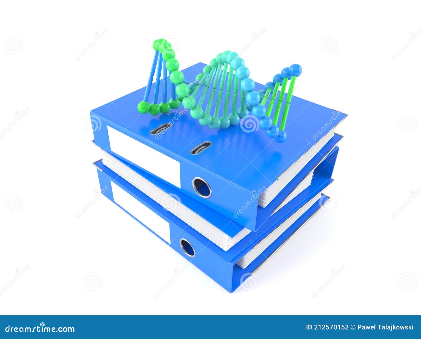 DNA with ring binders stock illustration. Illustration of helix - 212570152