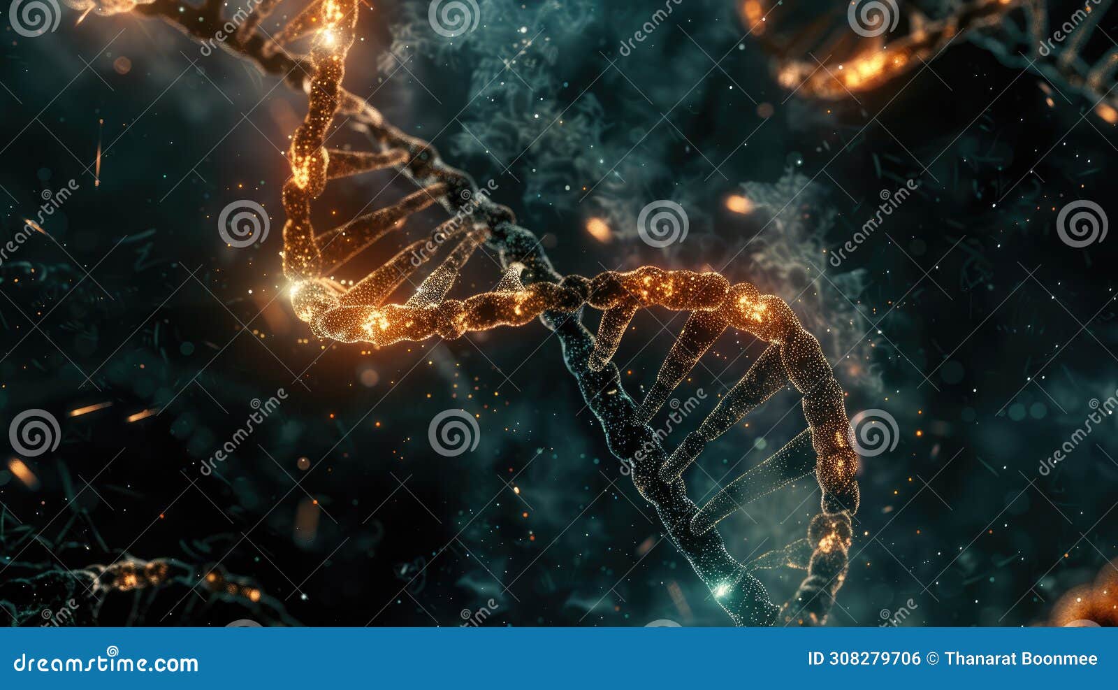 DNA S Intricate Double Helix Unveiled. Ai Generated Stock Illustration ...