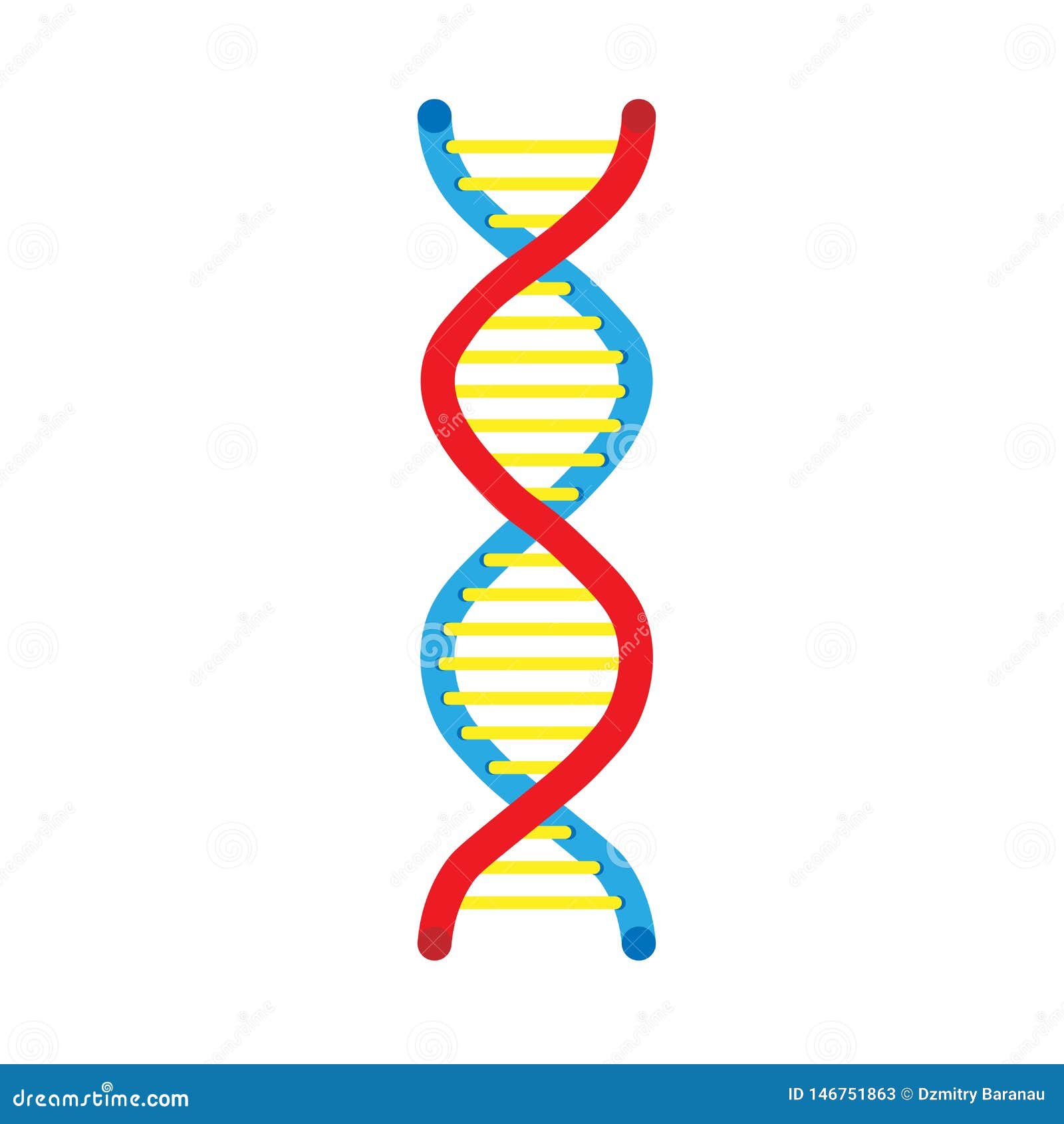 DNA Science Vector Icon Medical Molecule Technology. Chemical Element ...