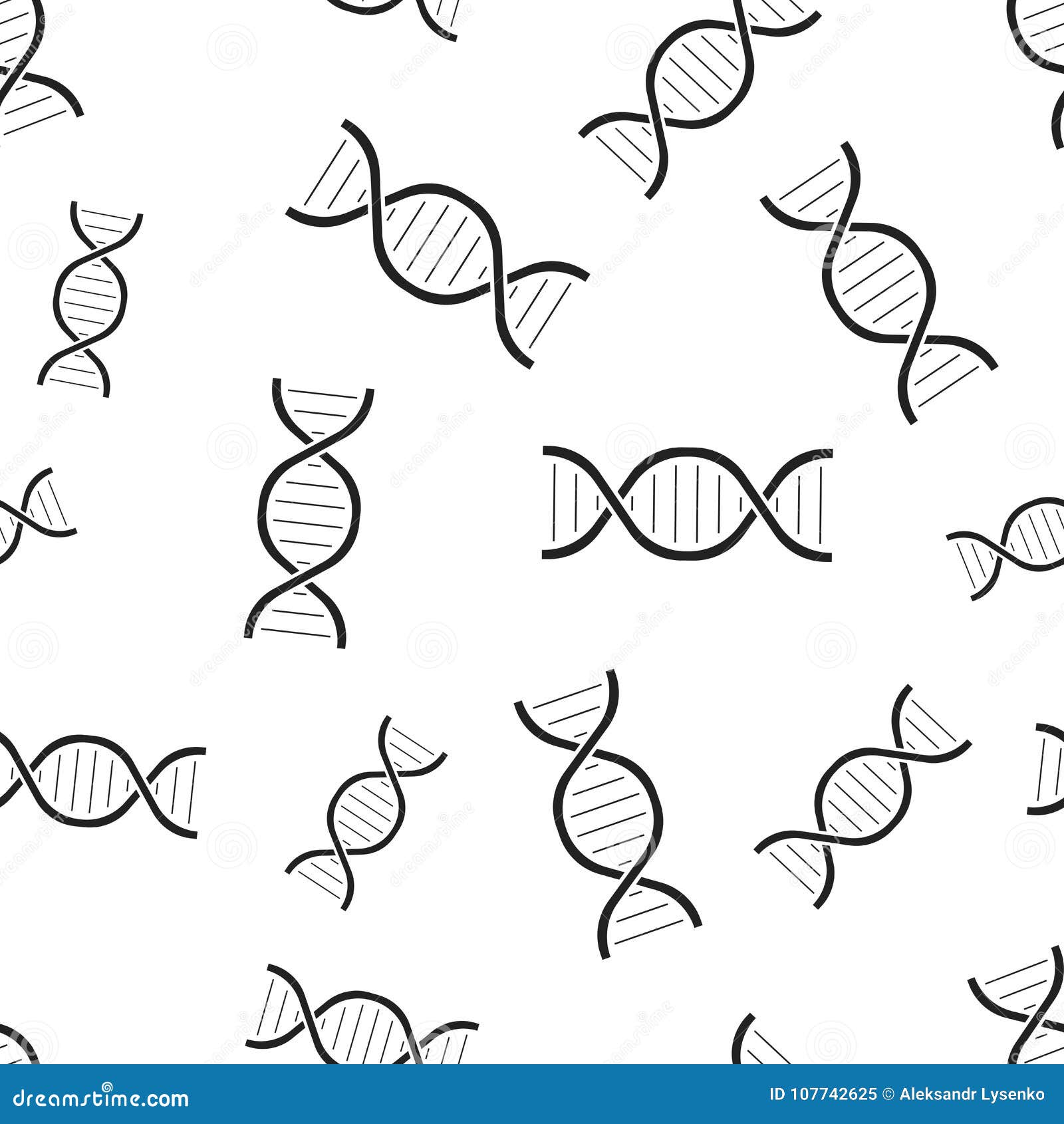 Dna Seamless Pattern Background. Business Flat Vector Illustration ...