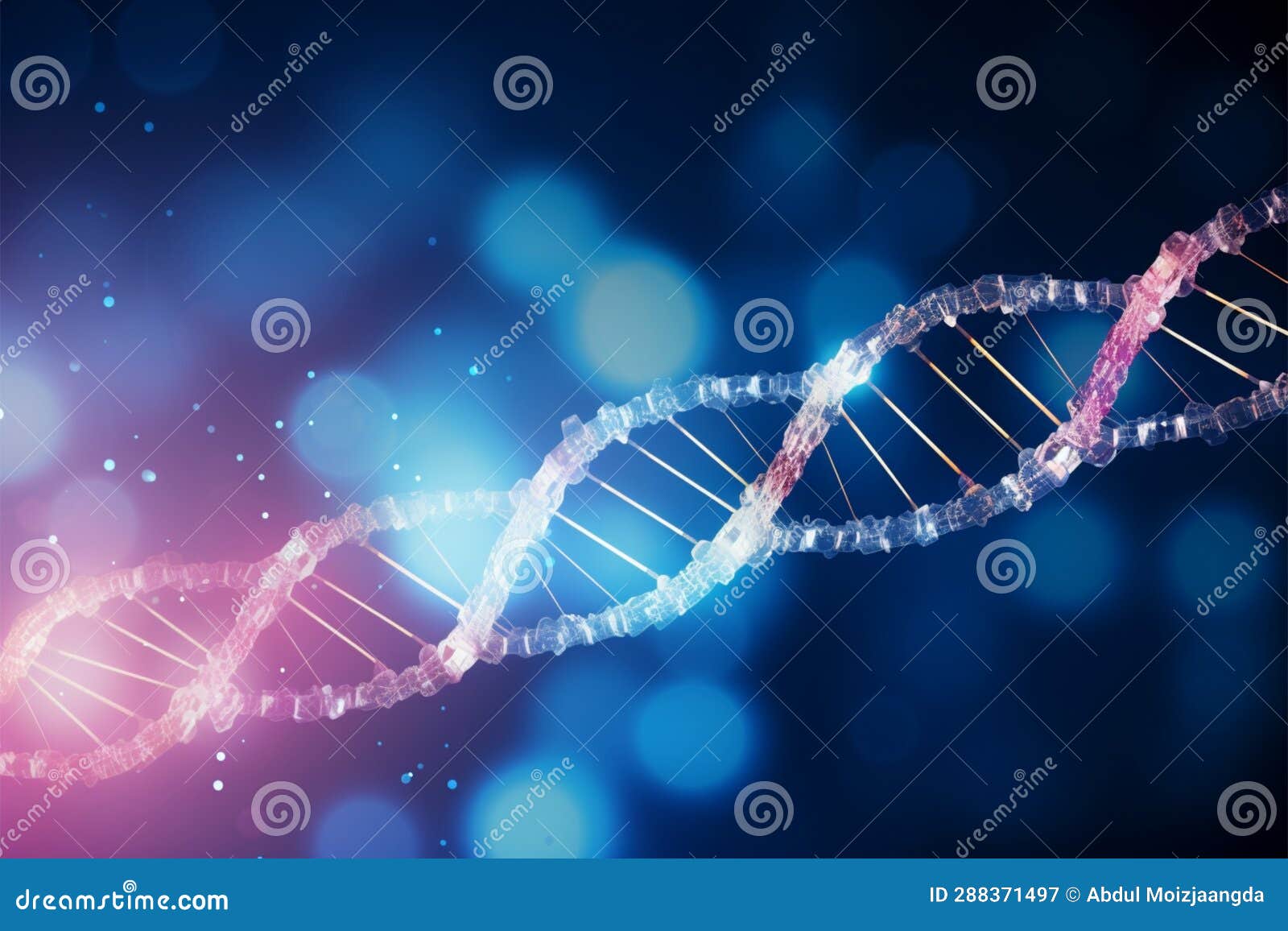DNA Sequence in a Digital Glow, Set Against a Nano Backdrop Stock ...