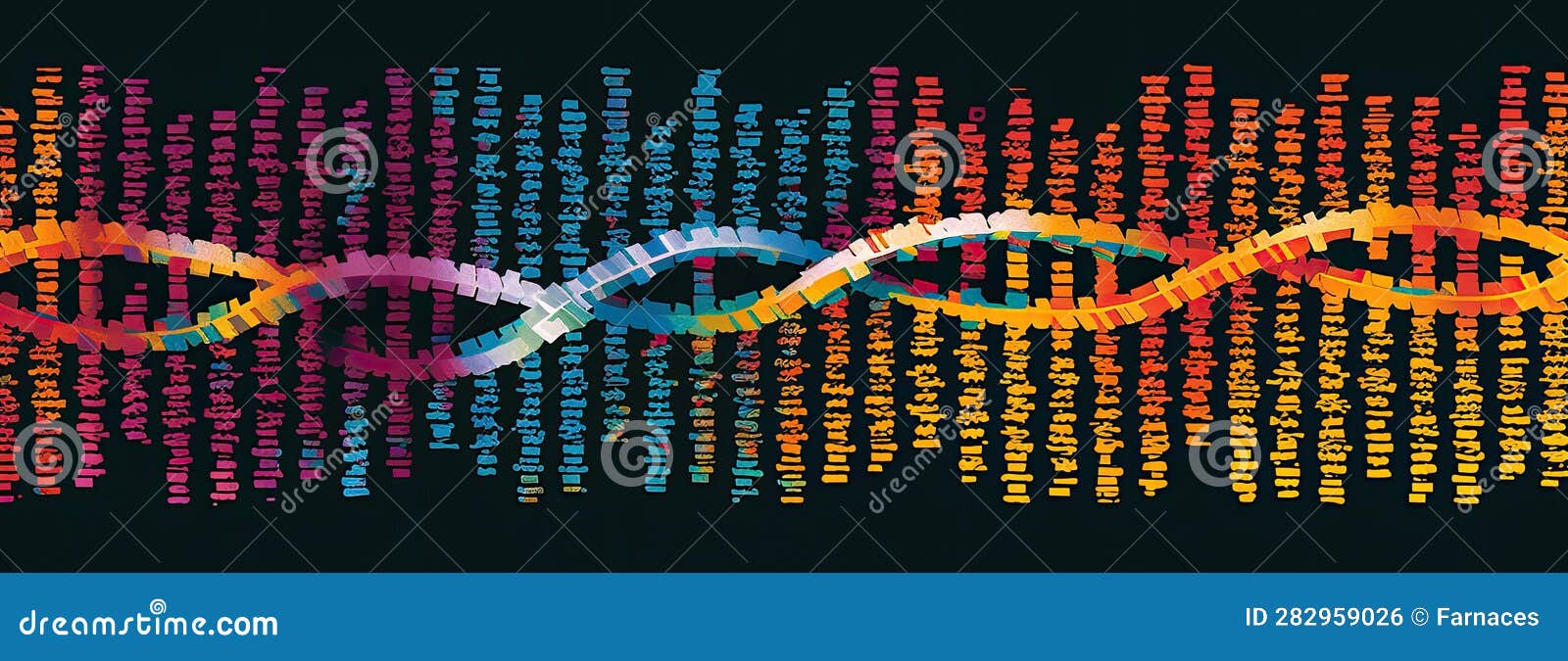 DNA sequence stock illustration. Illustration of science - 282959026