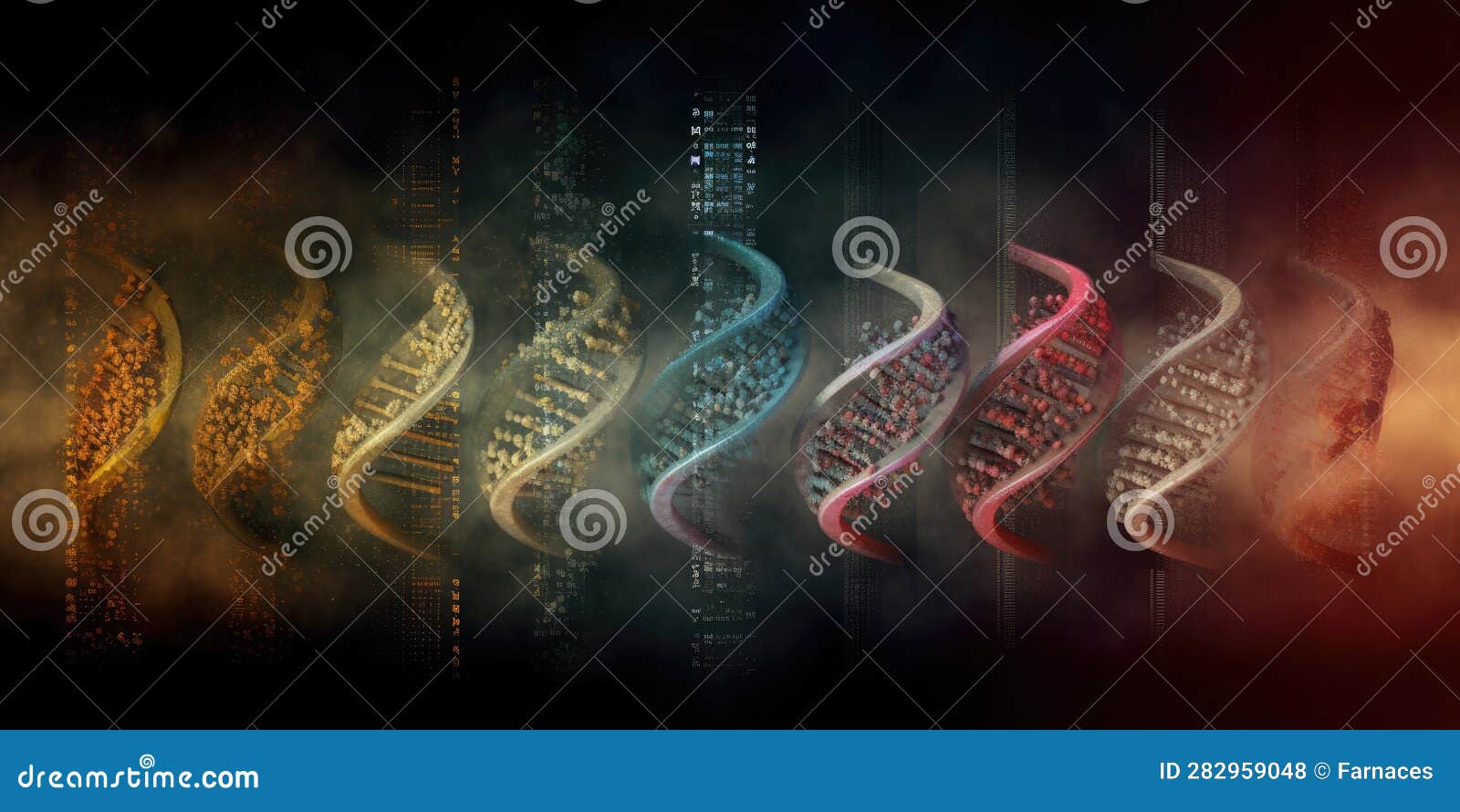 DNA sequence stock illustration. Illustration of cell - 282959048