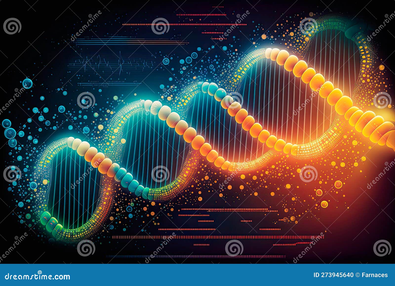 DNA sequence illustration stock illustration. Illustration of ...