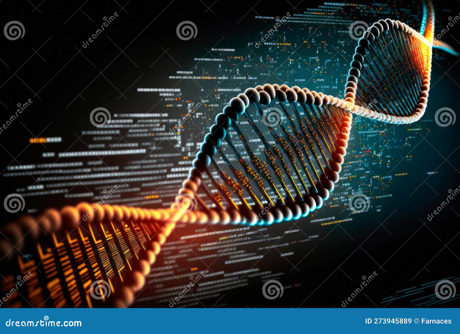 DNA sequence illustration stock illustration. Illustration of analysis ...