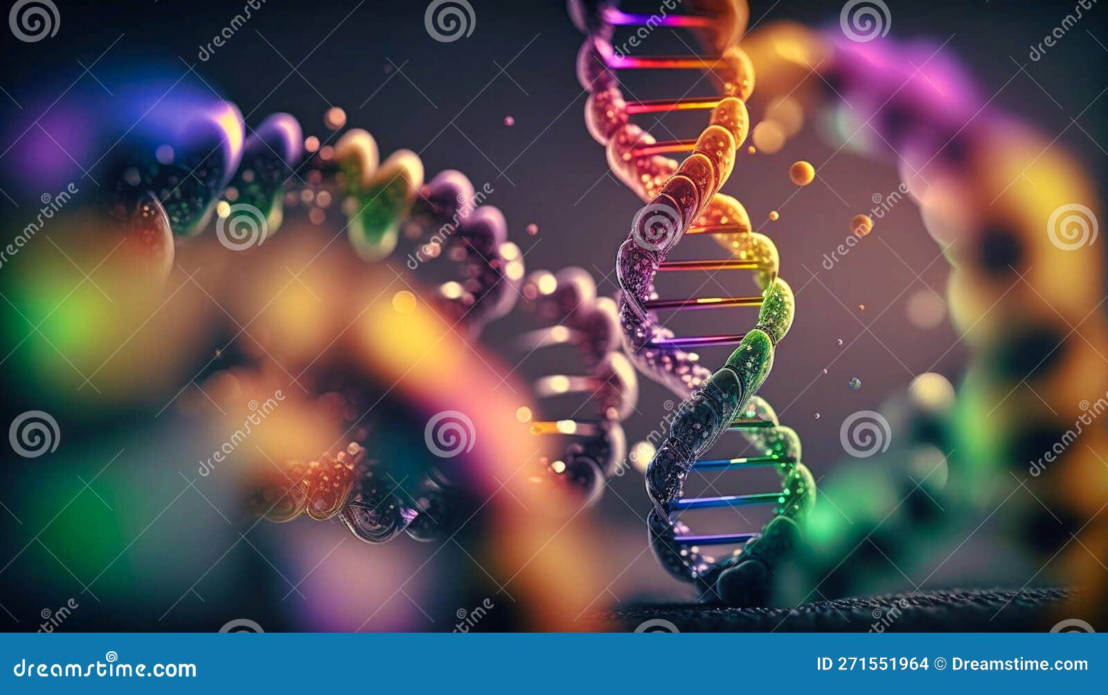 DNA Sequence Line Close-up, Generative AI Stock Illustration ...