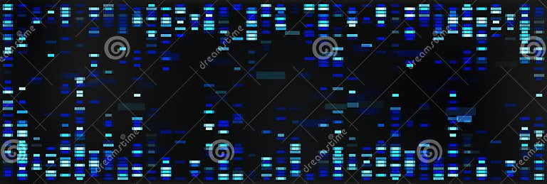DNA Sequence Map with Genetic Data Pattern. Abstract Chromosome ...