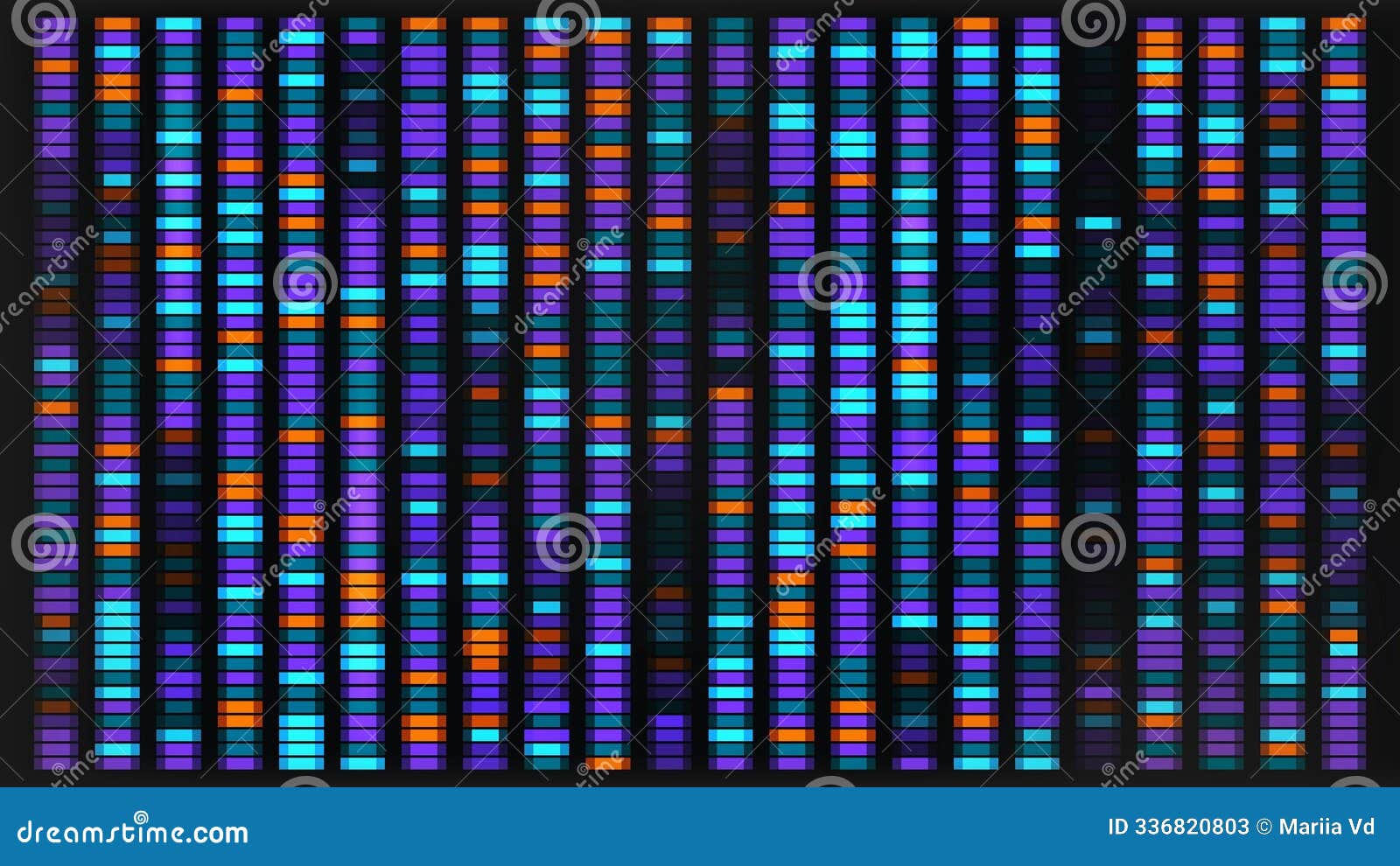 Dna Sequence Map. Genetic Visualization Pattern for Medical Analysis ...