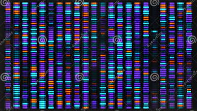 Dna Sequence Map. Genetic Visualization Pattern for Medical Analysis ...