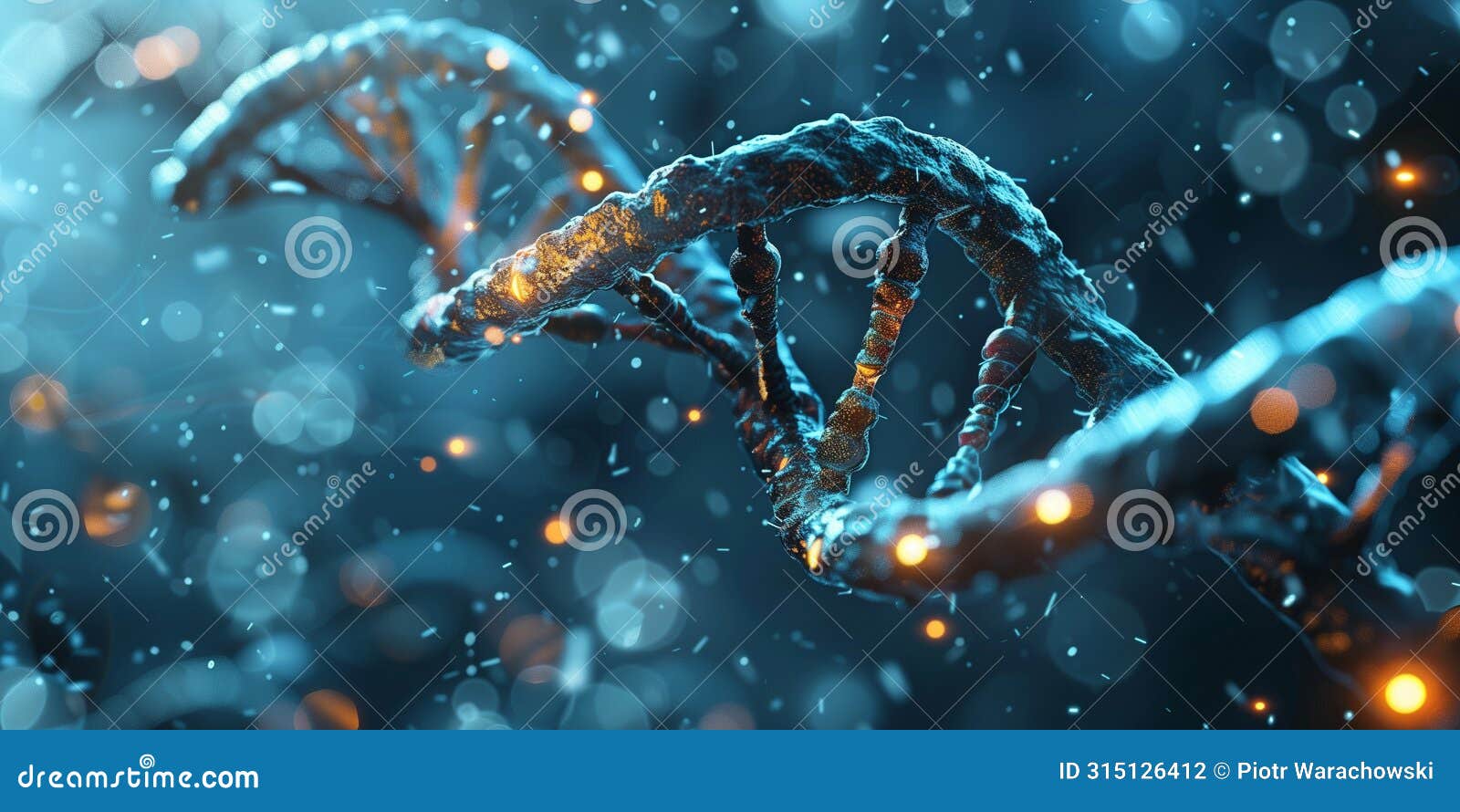 DNA Sequence. Molecules Structure Dna Code. Dna Helix Enlarged Model In ...