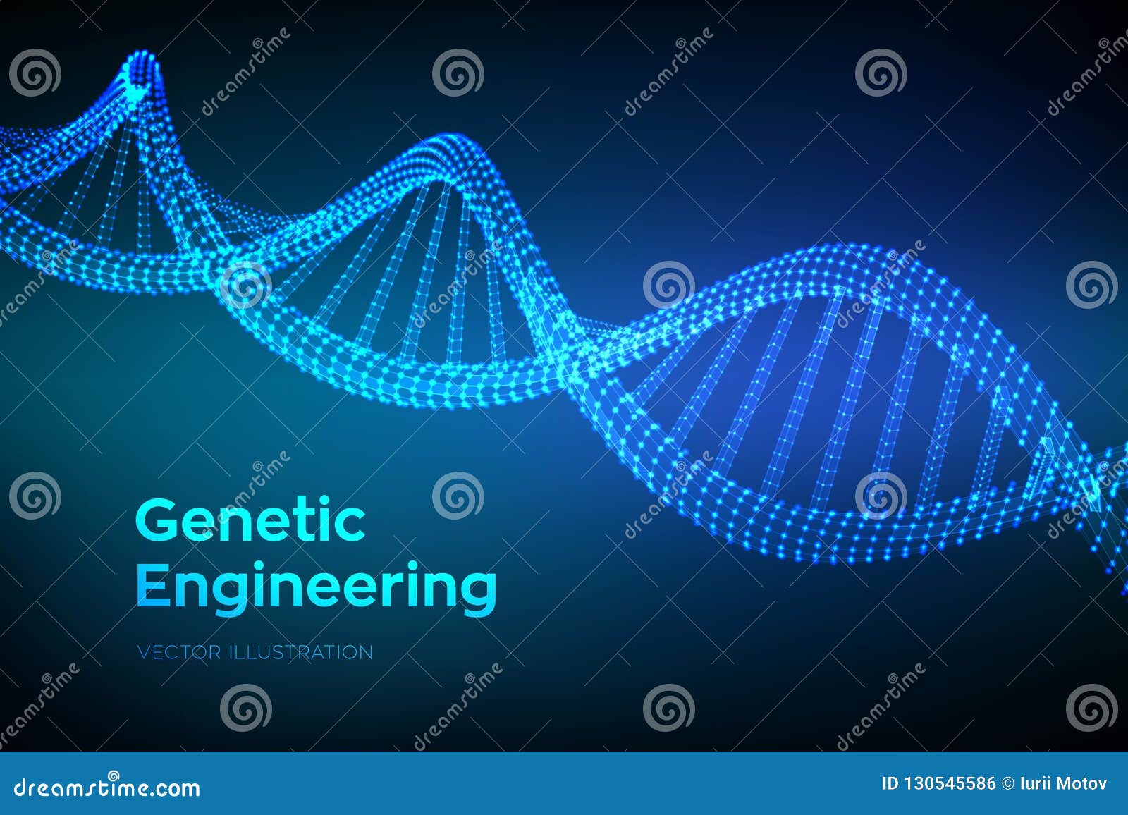 DNA Sequence. Wireframe DNA Molecules Structure Mesh. DNA Code Editable ...