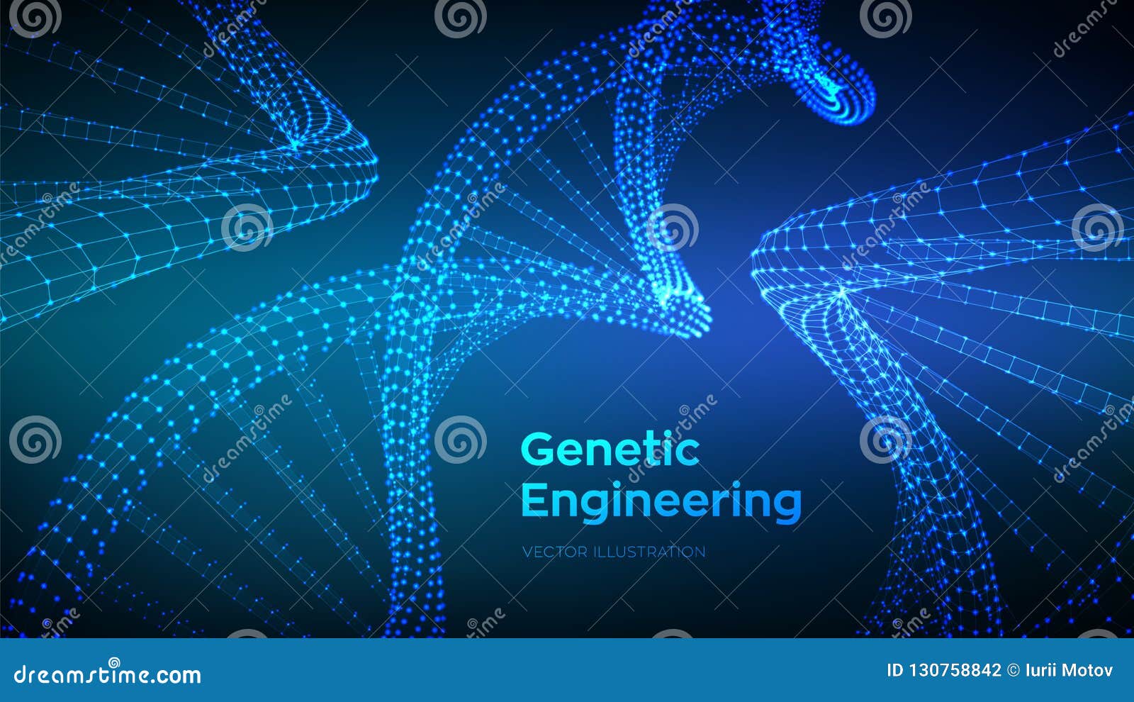 DNA Sequence. Wireframe DNA Molecules Structure Mesh. DNA Code Editable ...