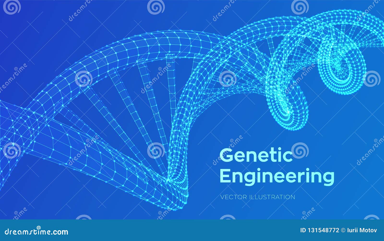 DNA Sequence. Wireframe DNA Molecules Structure Mesh. DNA Code Editable ...