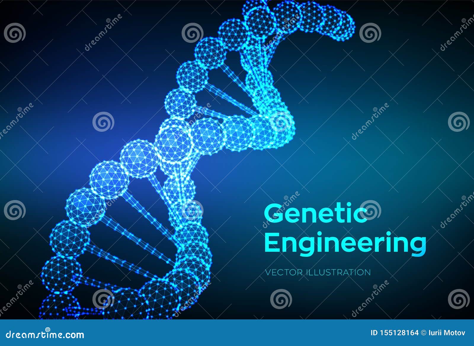 DNA Sequence. Wireframe DNA Molecules Structure Mesh. DNA Code Editable ...