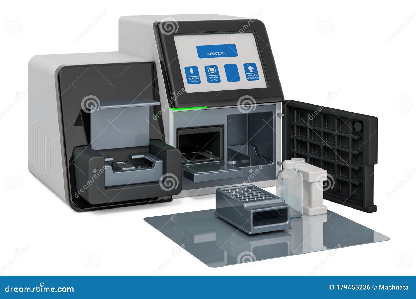 DNA Sequencer, 3D Rendering Stock Illustration - Illustration of ...