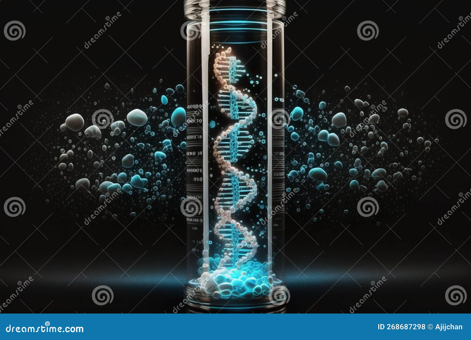 DNA Sequencing Background. Generative AI Stock Illustration ...