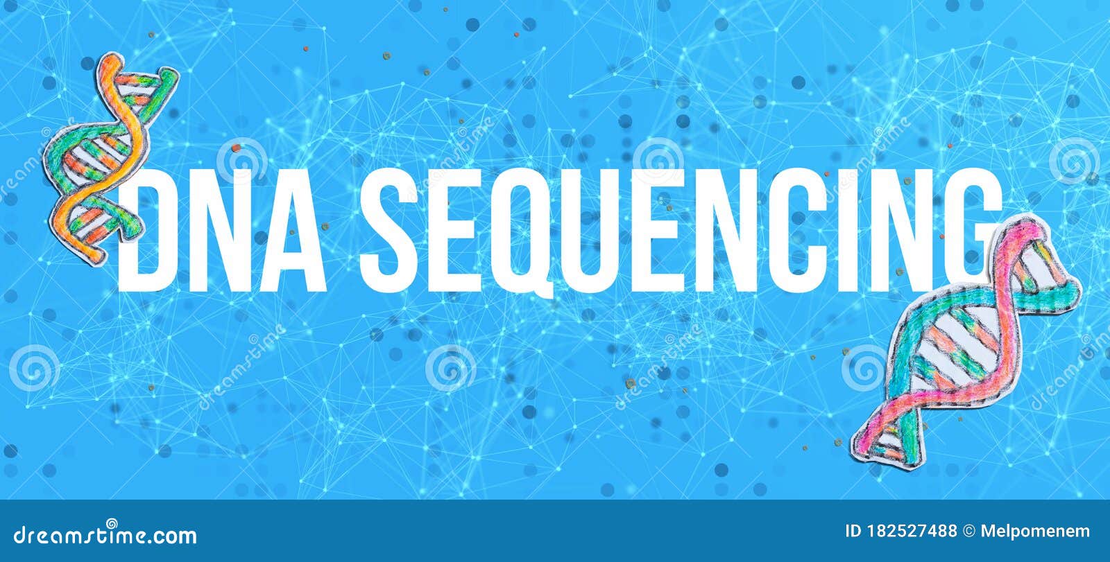 DNA Sequencing Theme With Cardboard Craft Drawings Royalty-Free Stock ...