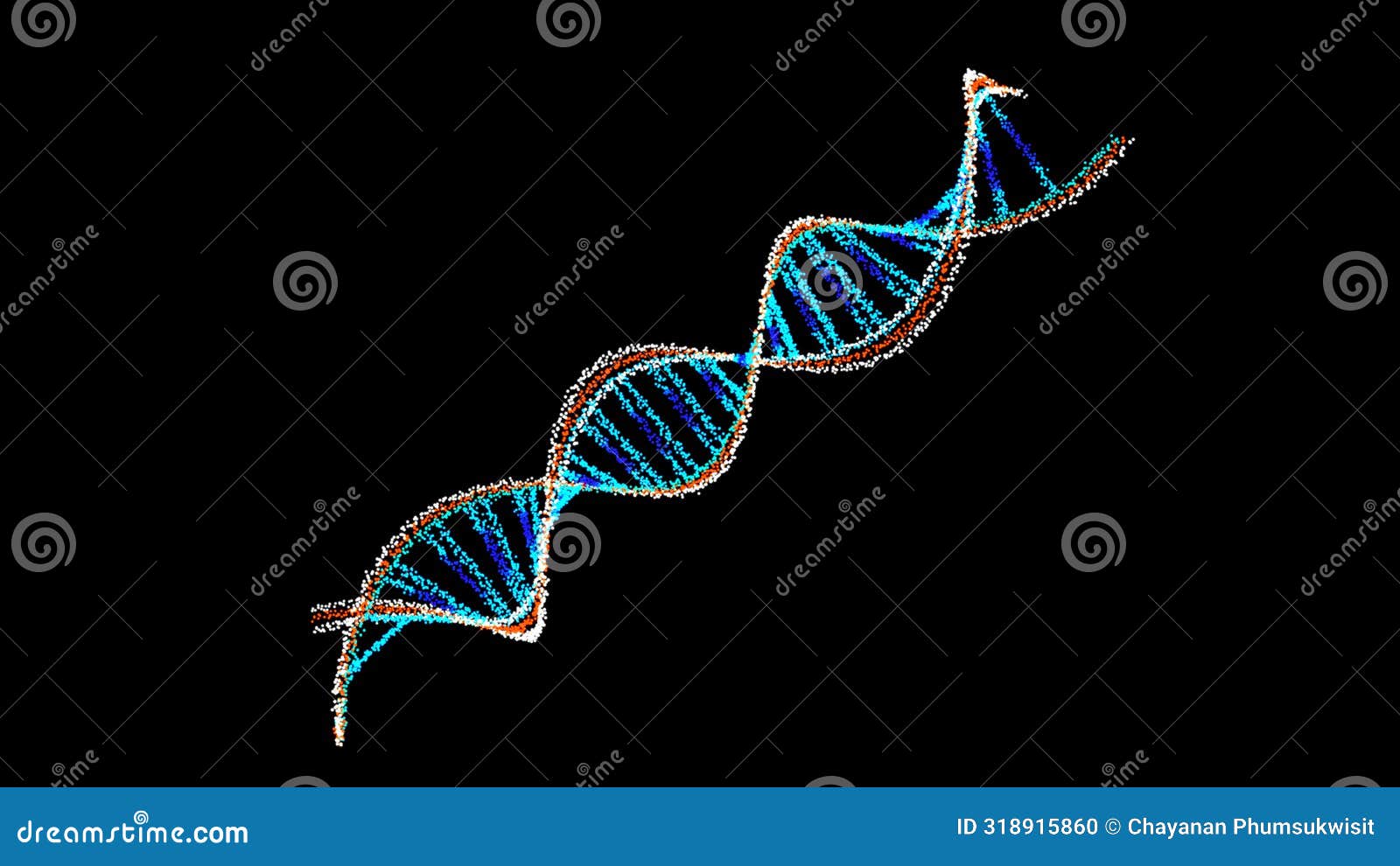 DNA Shape Million Element Balls Red and White Ball Outside with Blue ...