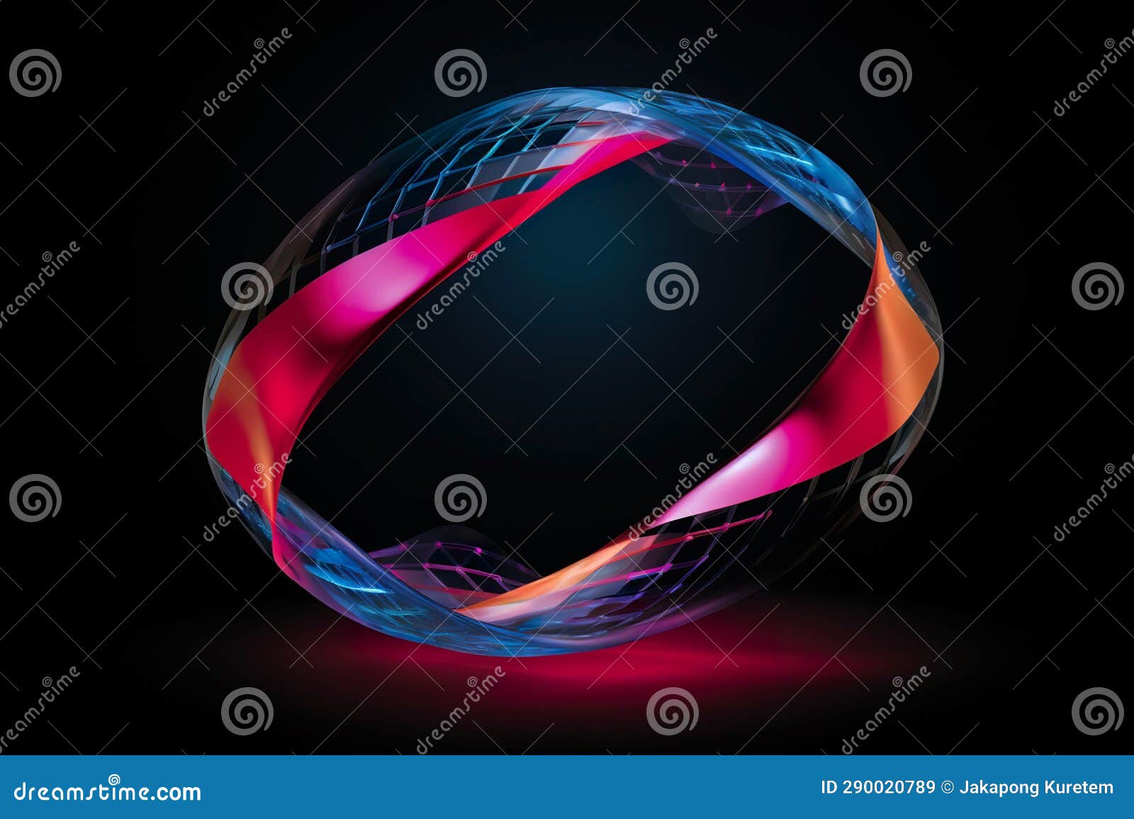 Dna Shape Mobius Strip Background. Stock Illustration - Illustration of ...