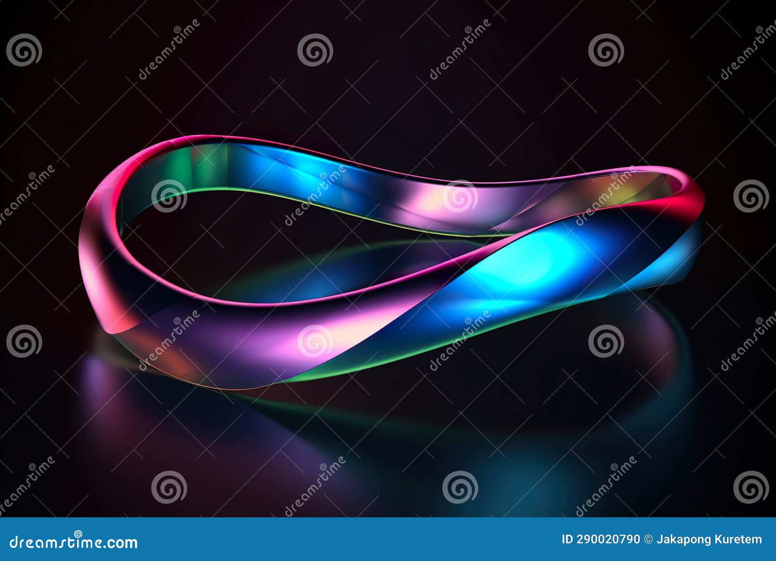 Dna Shape Mobius Strip Background. Stock Illustration - Illustration of ...