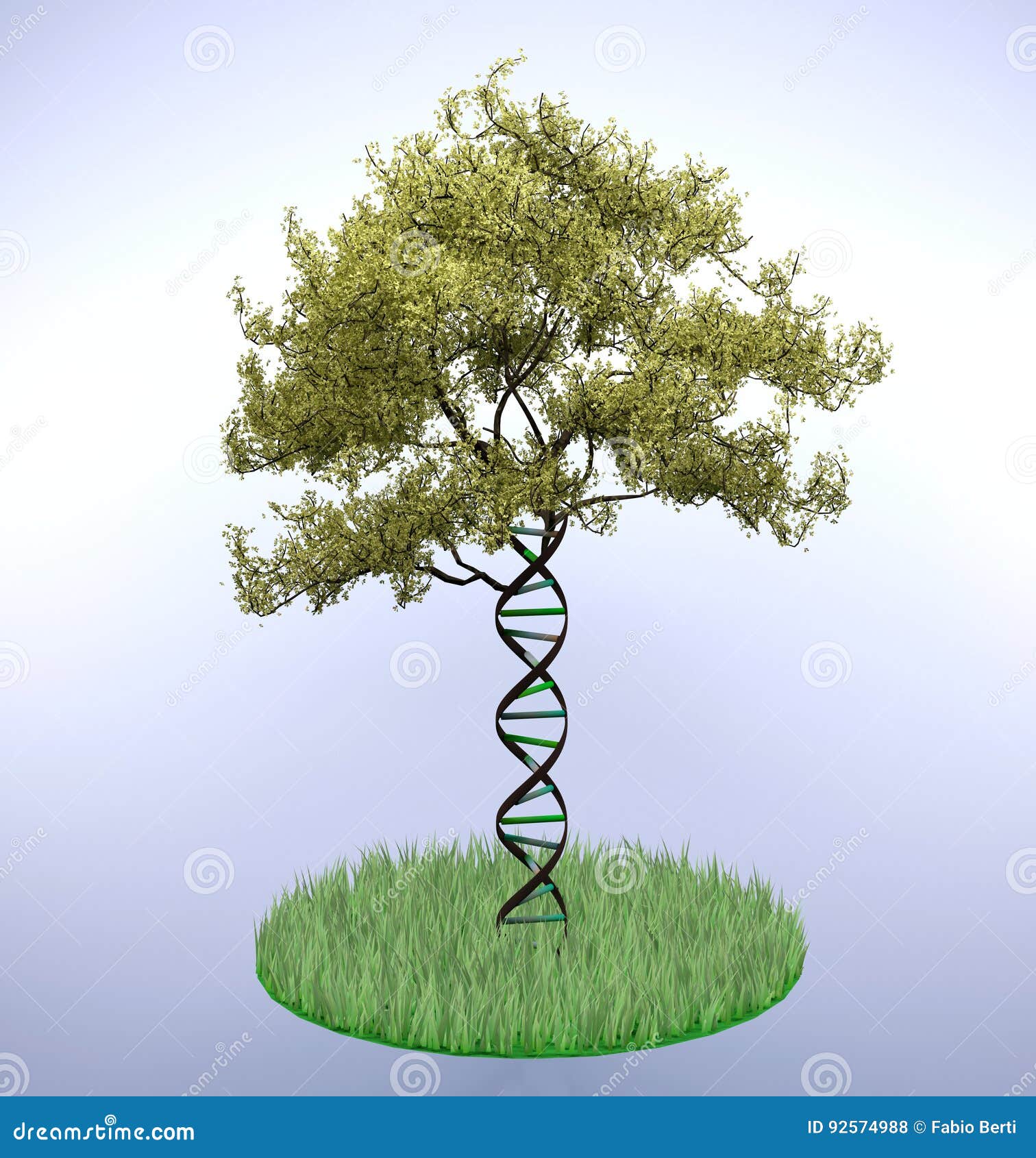 Dna shaped tree trunk stock illustration. Illustration of concept ...