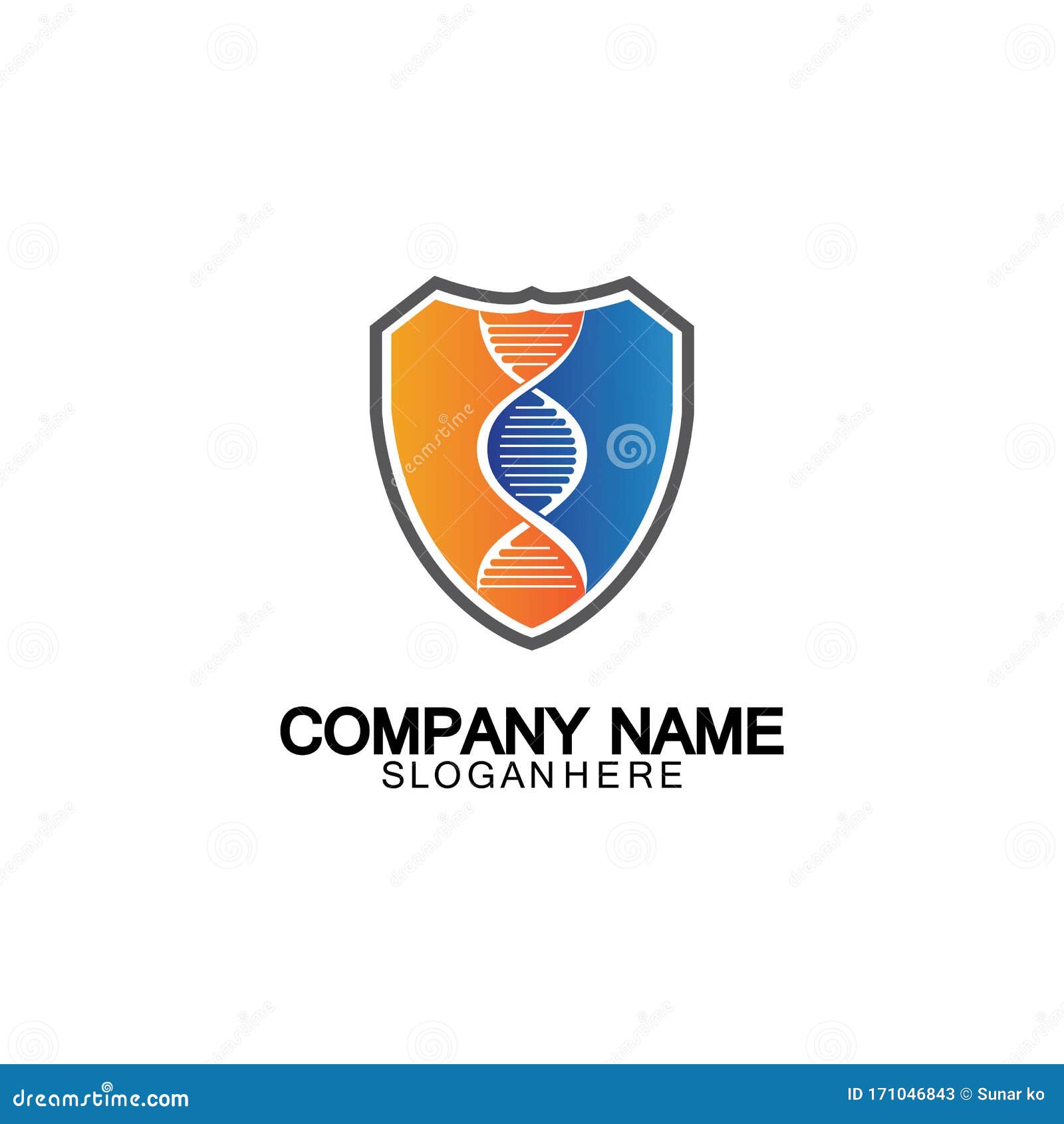 DNA Shield Logo Icon Design-vector Stock Vector - Illustration of ...
