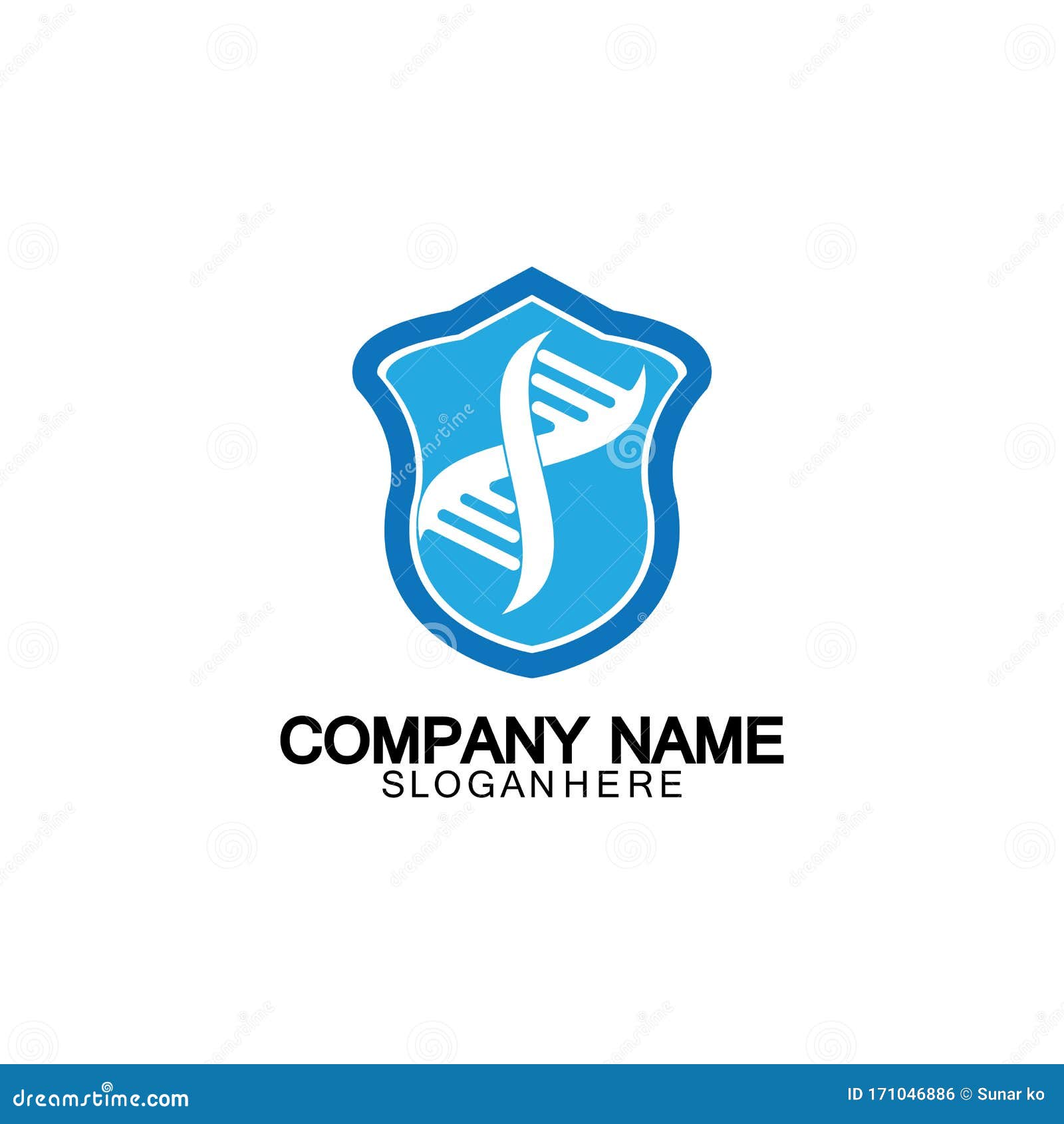 DNA Shield Logo Icon Design-vector Stock Vector - Illustration of ...