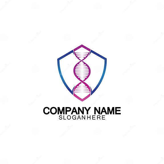 DNA Shield Logo Icon Design-vector Stock Vector - Illustration of ...