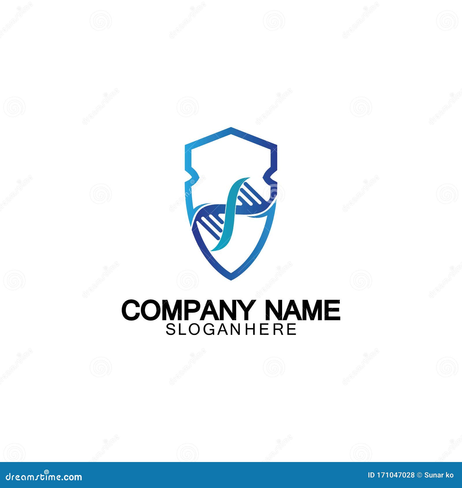 DNA Shield Logo Icon Design-vector Stock Vector - Illustration of ...
