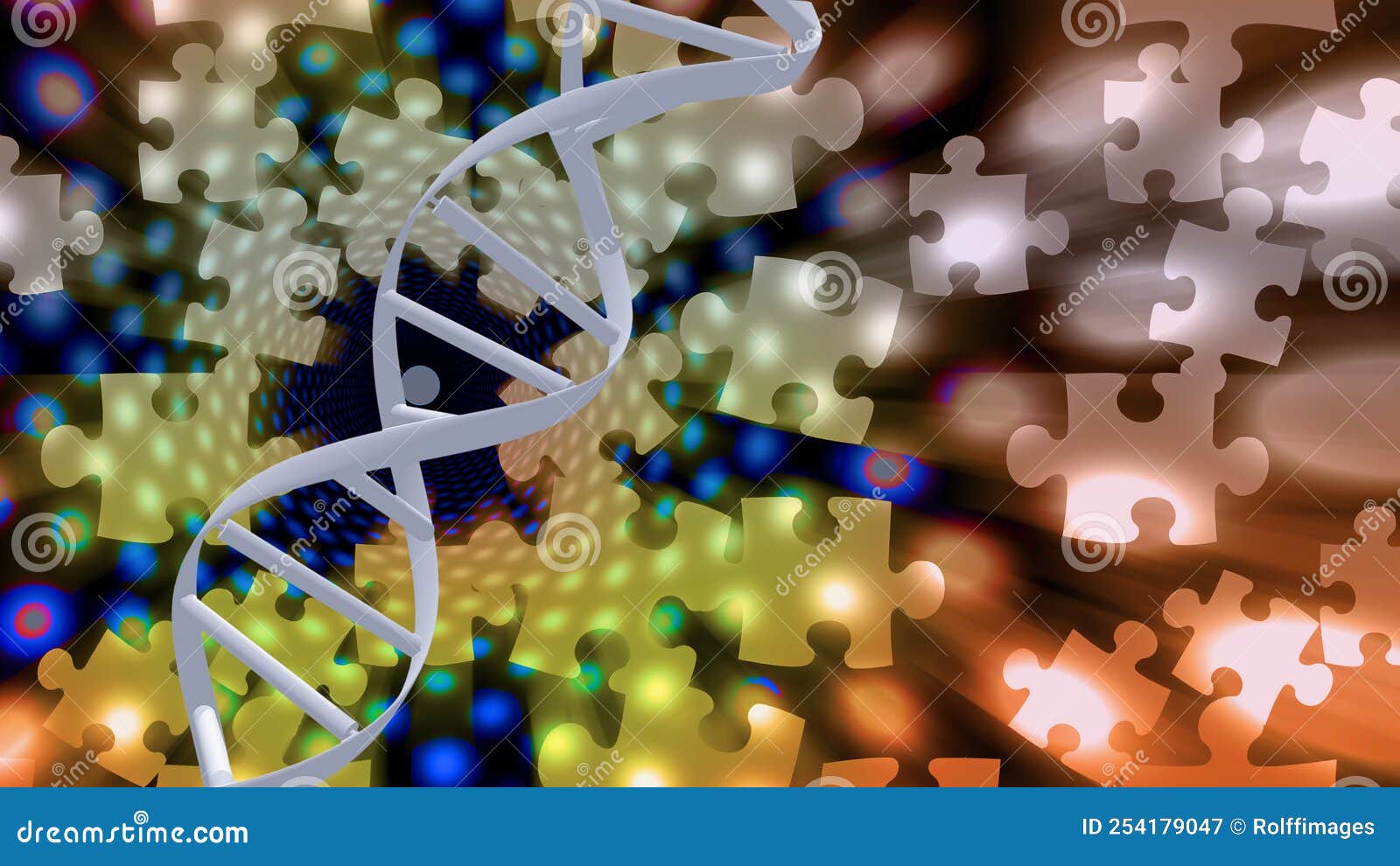 DNA Solutions Puzzle stock illustration. Illustration of medical ...