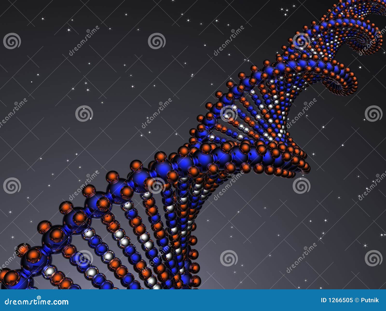 Dna & space stock illustration. Illustration of biological - 1266505