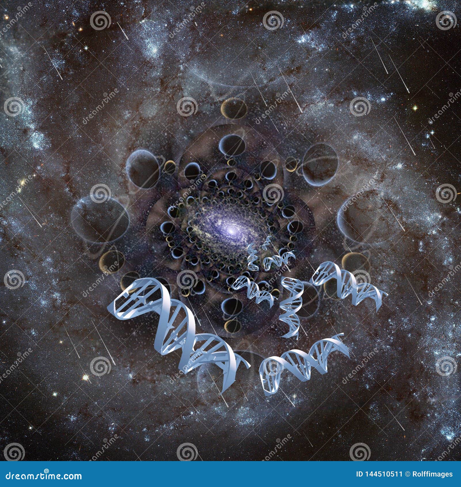 DNA in Space stock illustration. Illustration of helix - 144510511
