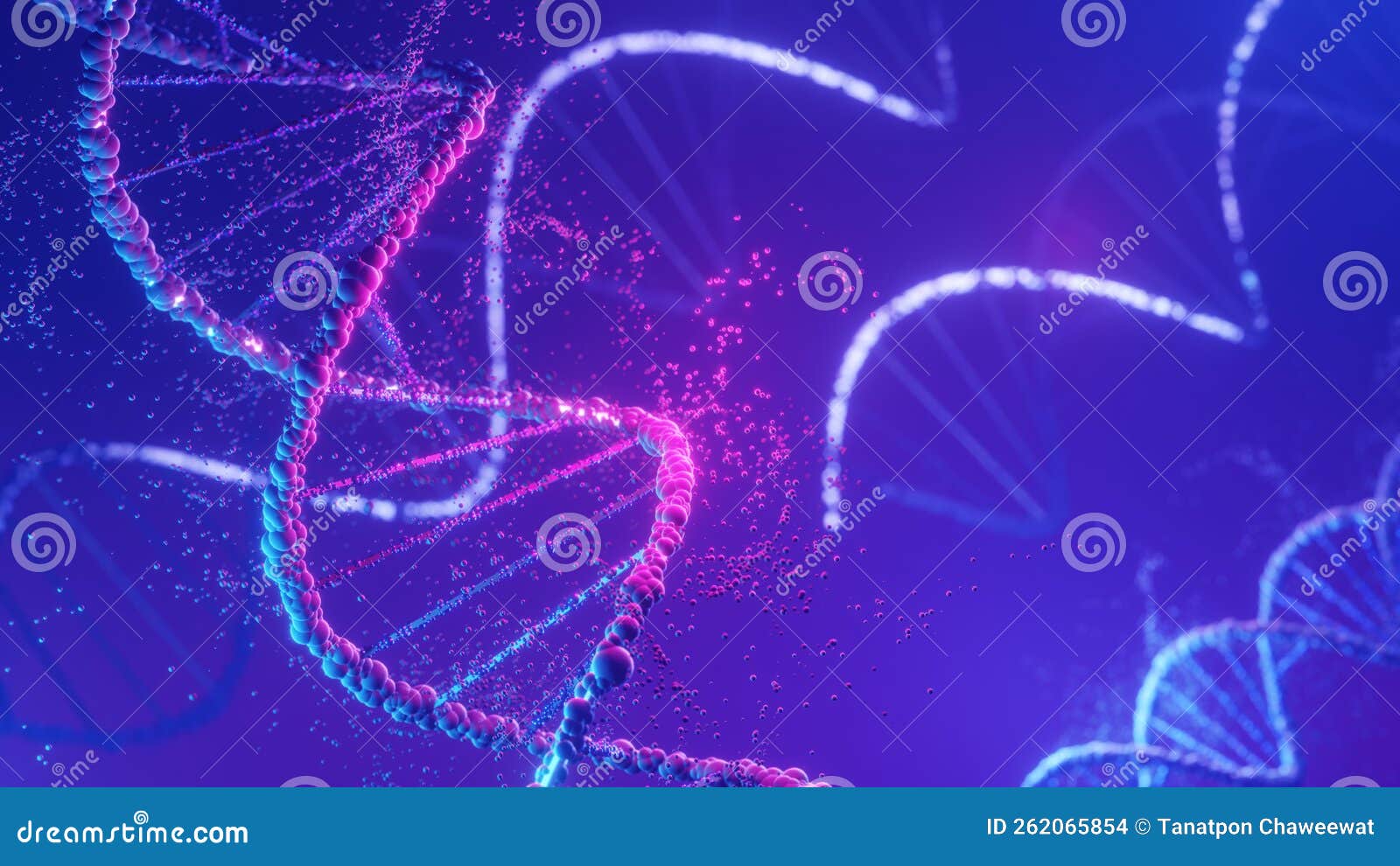 Dna Spiraalstructuur. Dna Helix Complementair Onderdeel Van Sequenties ...