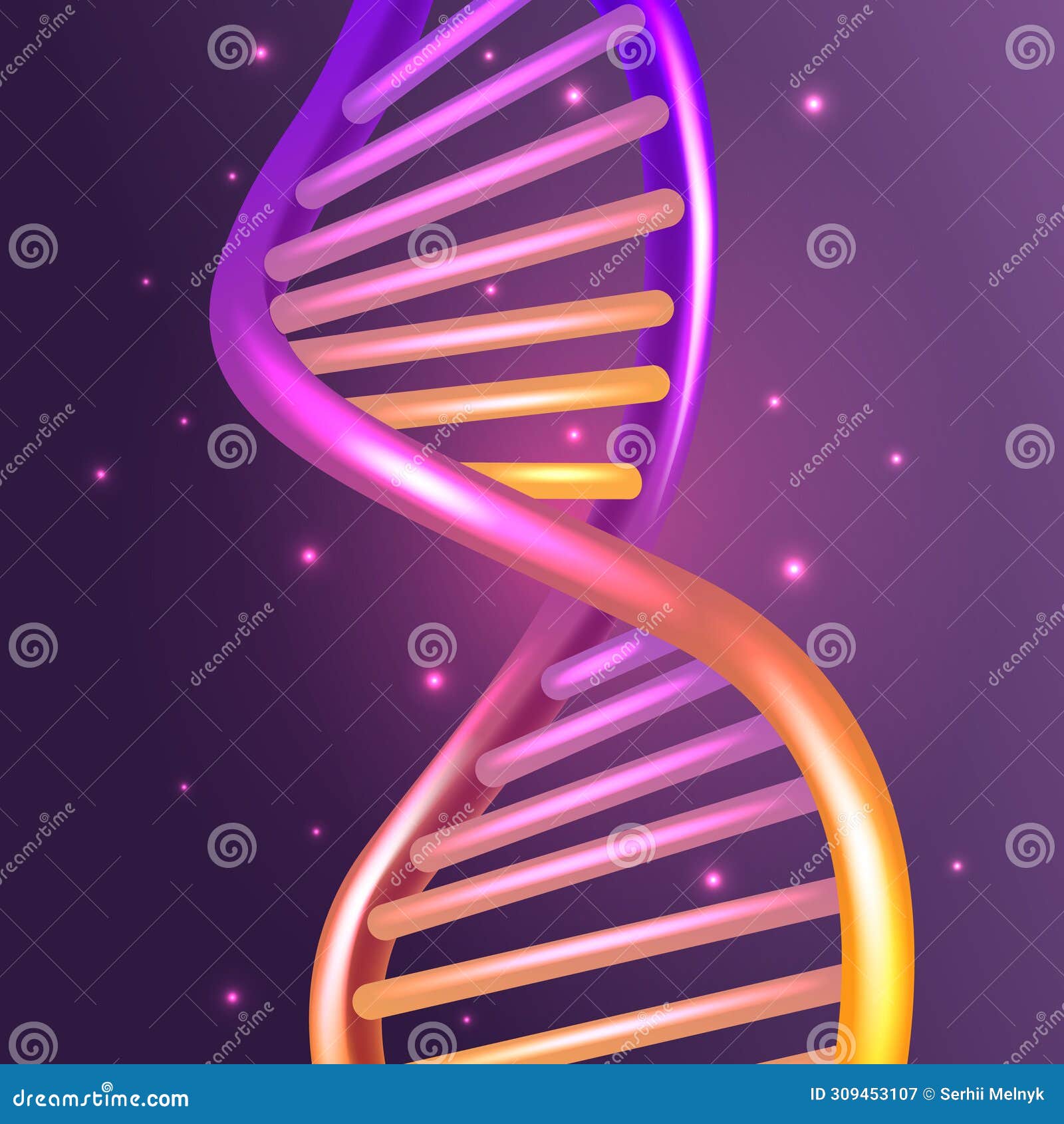 Dna spiral background stock vector. Illustration of research - 309453107
