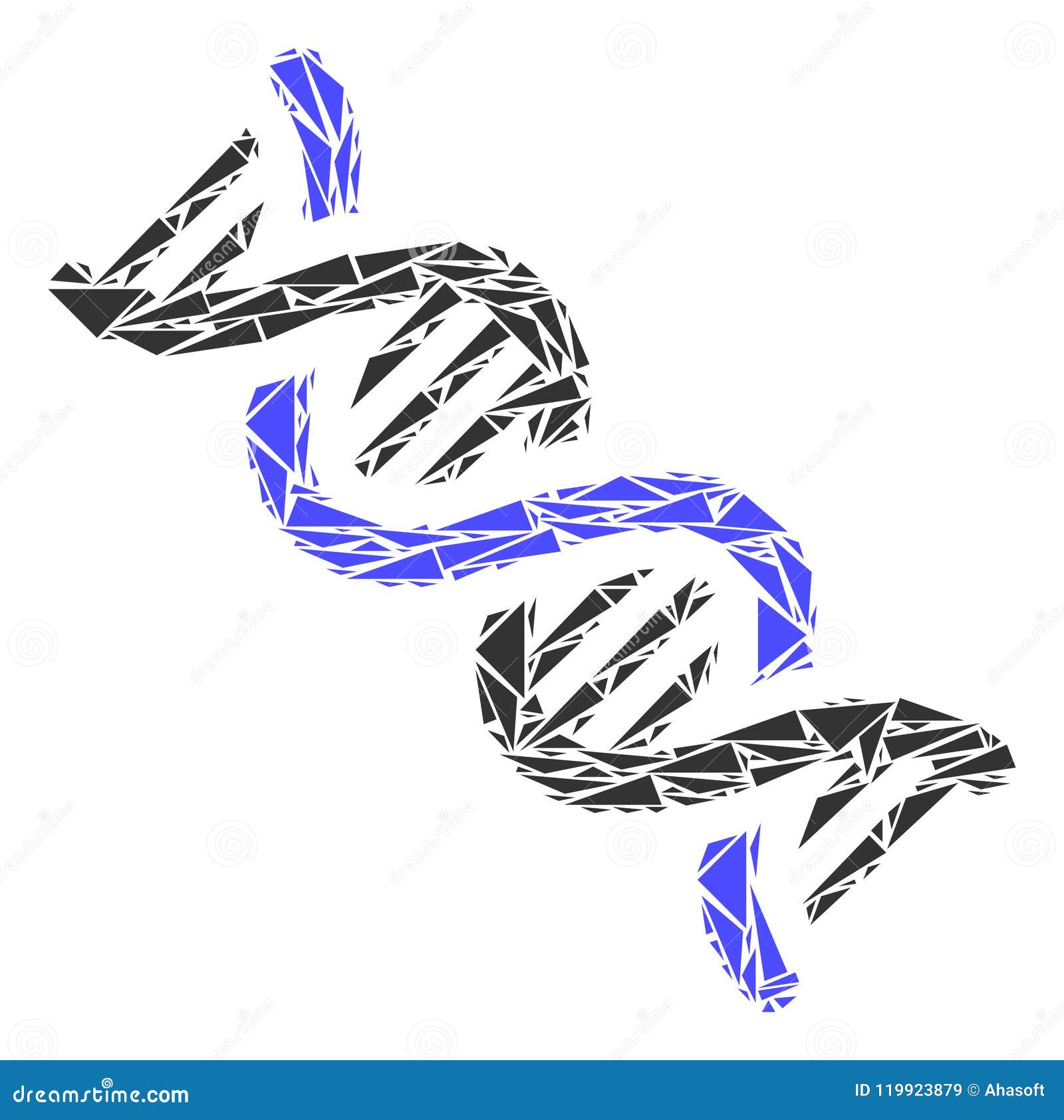 DNA Spiral Mosaic of Triangles Stock Vector - Illustration of ...