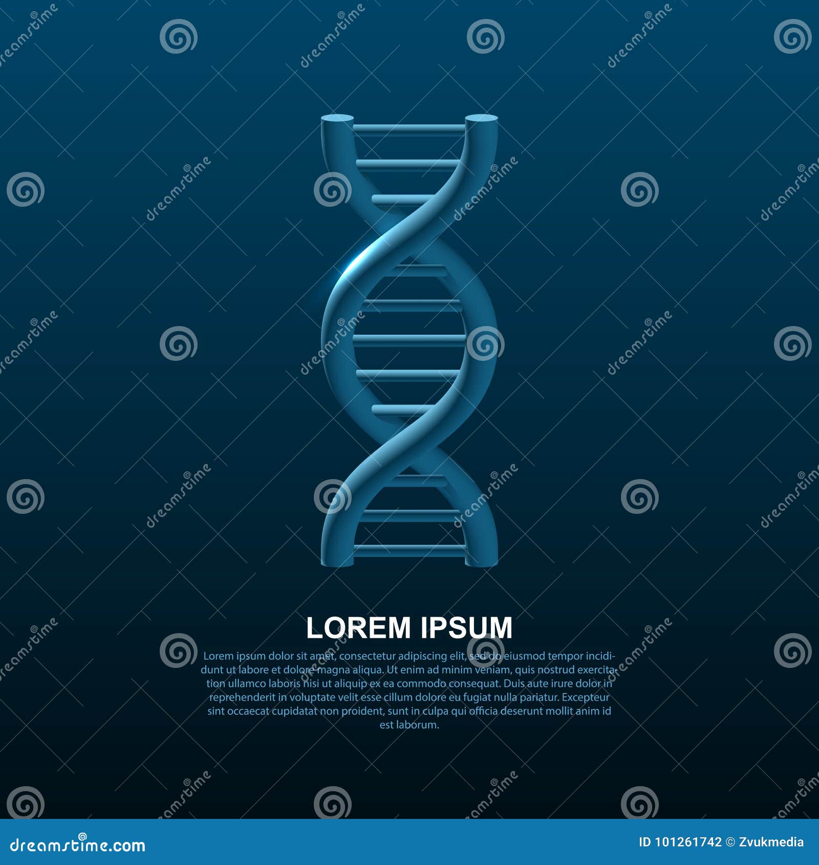 Dna Spiral with Shadow. Editable Template. Stock Vector - Illustration ...