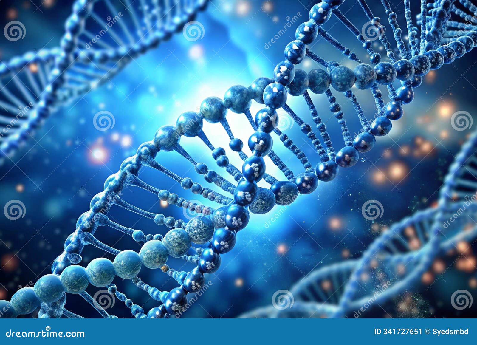 DNA Spiral Structure. DNA Helix Complementary Strand Of Sequences ...