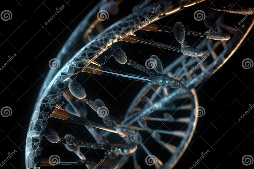 Dna Spiral, Twisted and Interwoven into Unique Structure Stock ...