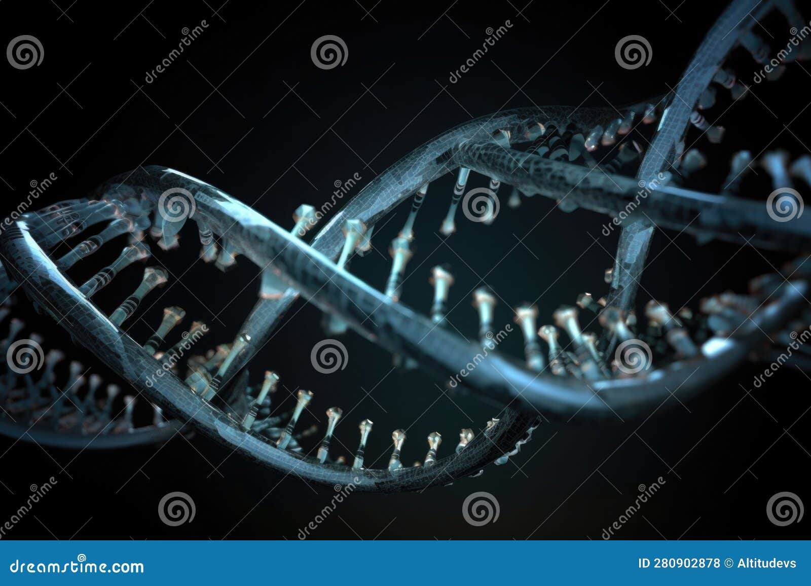 Dna Spiral, Twisted and Interwoven into Unique Structure Stock Photo ...