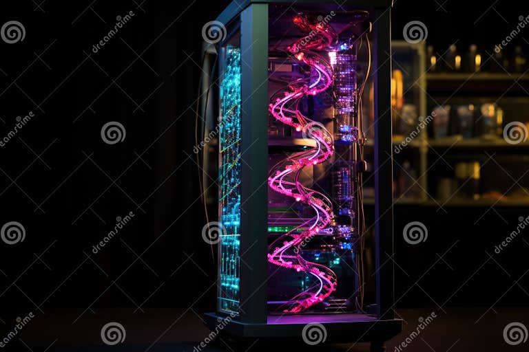 Dna Storage Device Connected To a Computer Stock Illustration ...