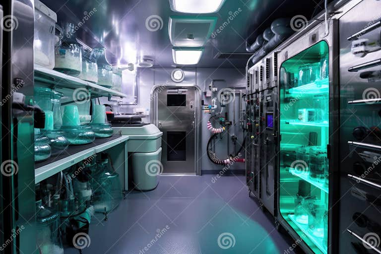 Dna Storage Lab with High-tech Equipment Stock Image - Image of ...