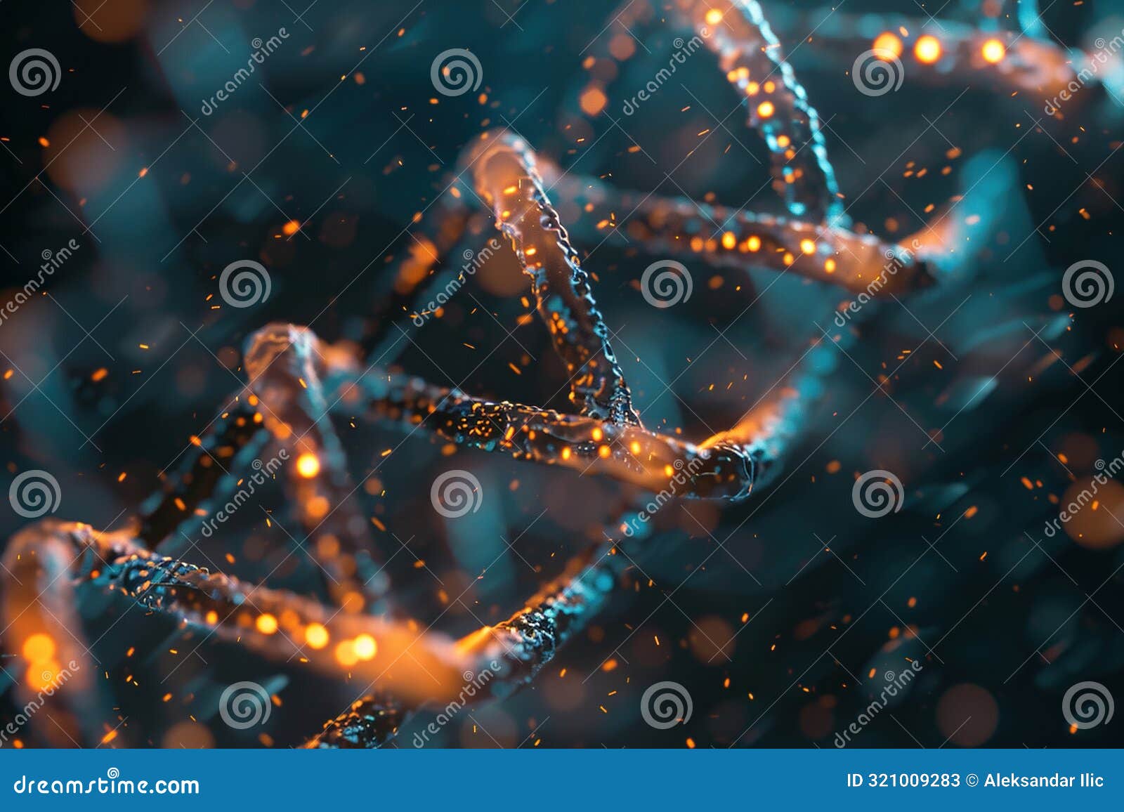 DNA Strain. Deoxyribonucleic Acid. Macromolecule DNA Close-up Stock ...