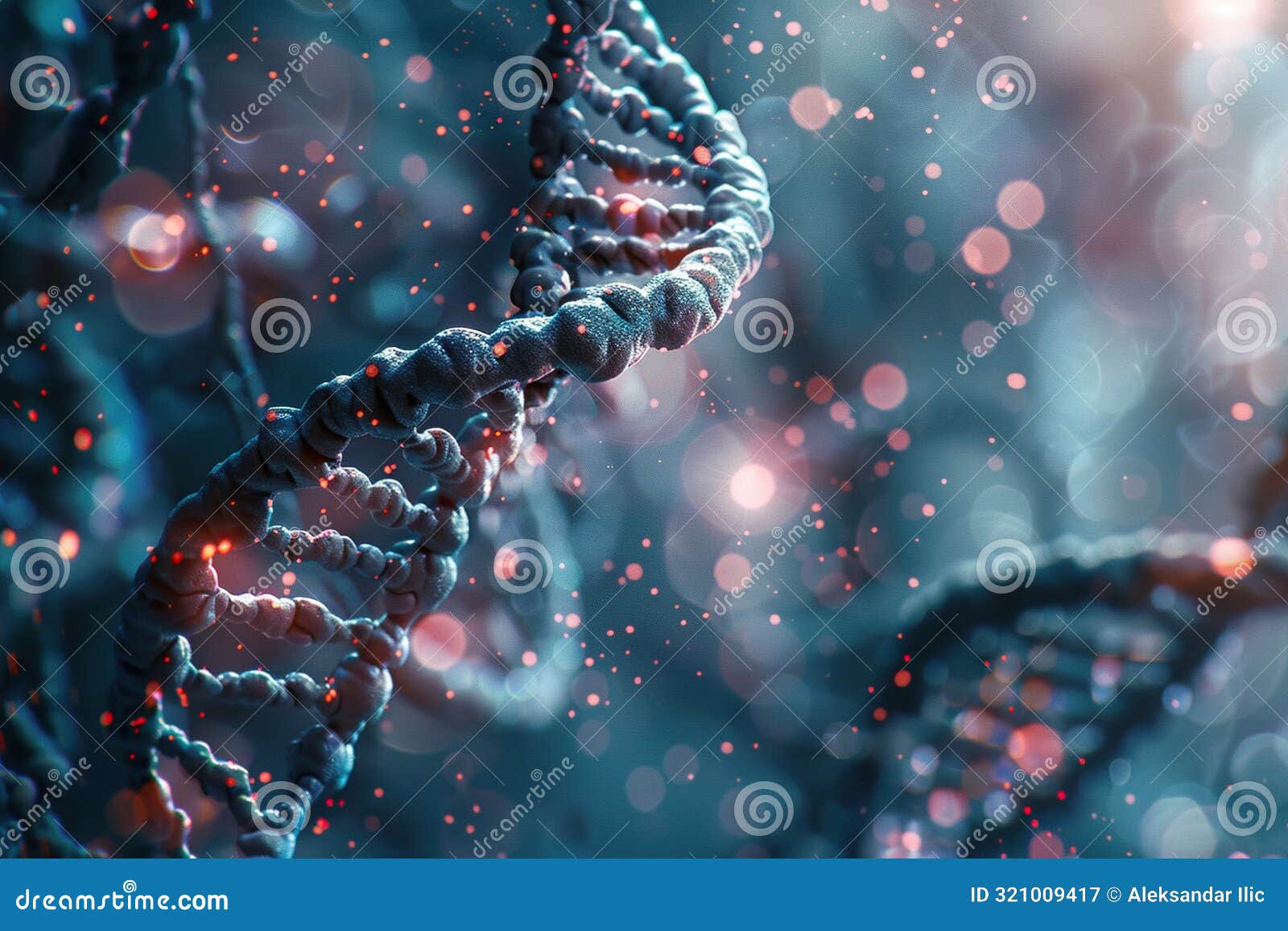 DNA Strain. Deoxyribonucleic Acid. Macromolecule DNA Close-up Stock ...