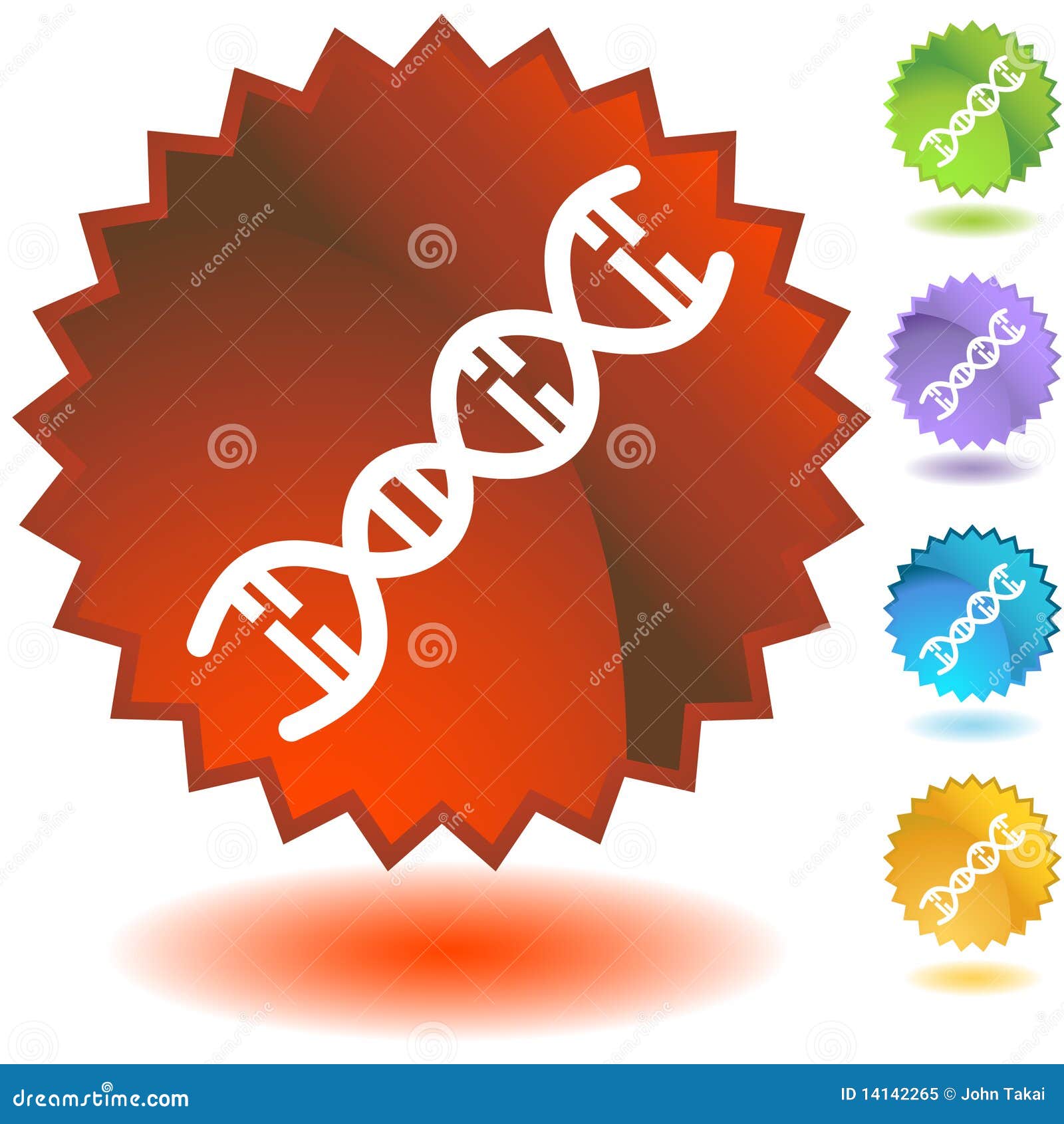 DNA Strand Cartoon Vector | CartoonDealer.com #14142265